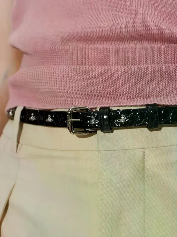 VIVIENNE WESTWOOD Mini Alex Orb Stud Belt - Black
