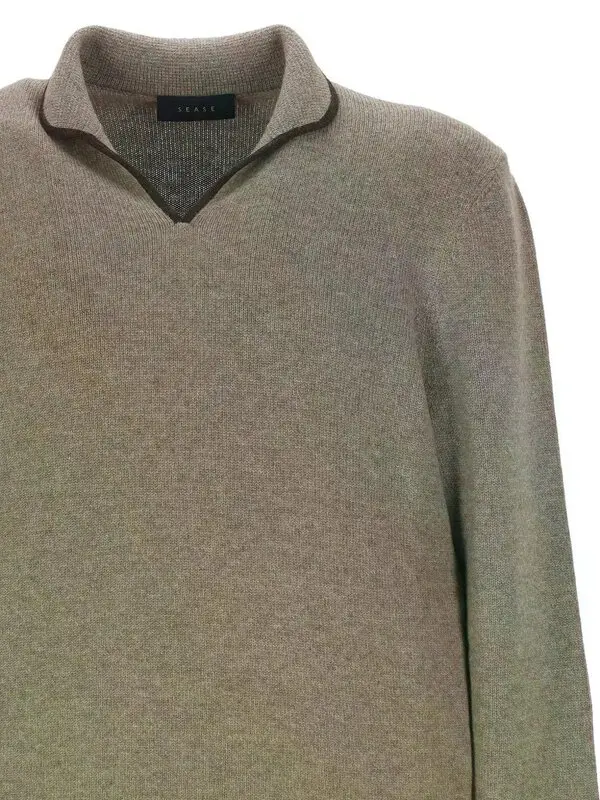 Sease Ellen Pull 2.0 Contrast-trim Fine-knit Top
