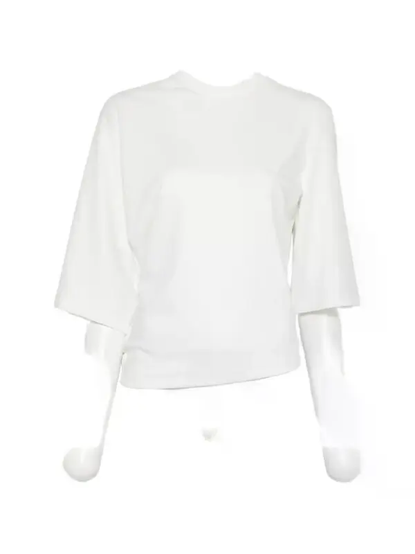 ELEH Draped Short-sleeve Sweater