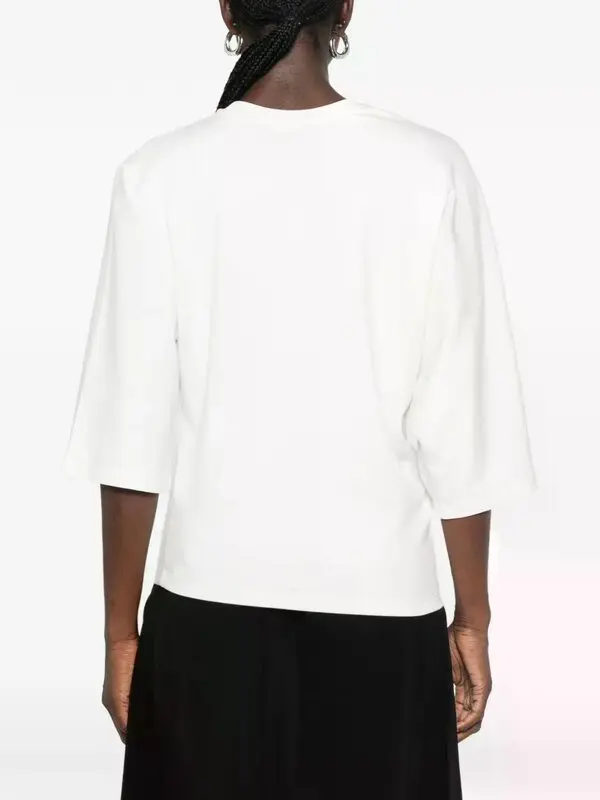 ELEH Draped Short-sleeve Sweater