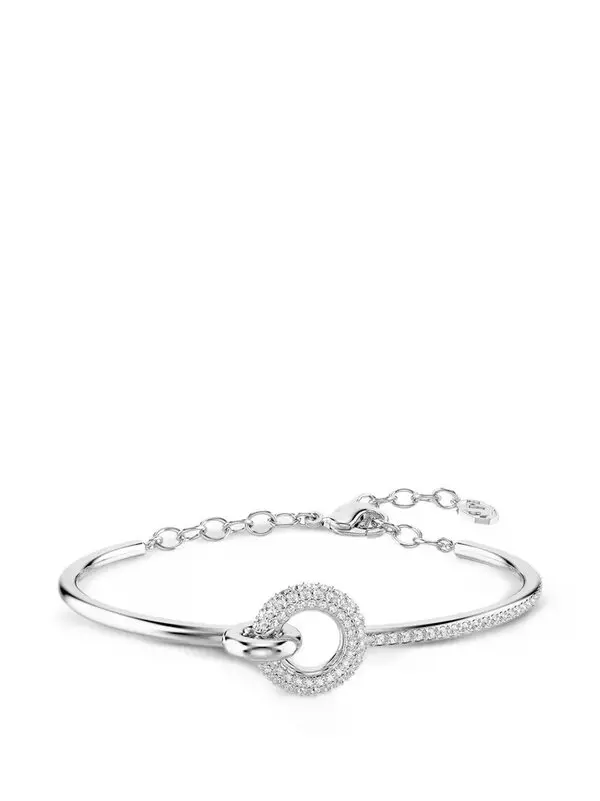SWAROVSKI Dextera Crystal-embellished Interlocking-hoop Bracelet - Silver
