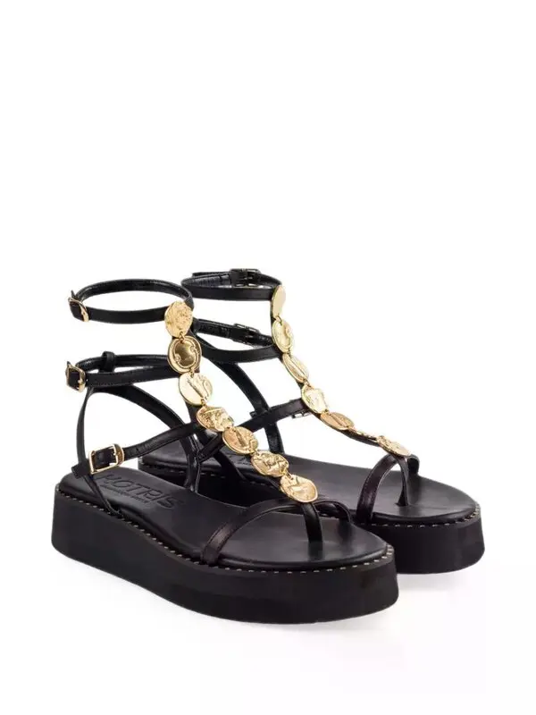 KOTRIS SANDALS Coin-embellished Platform Sandals