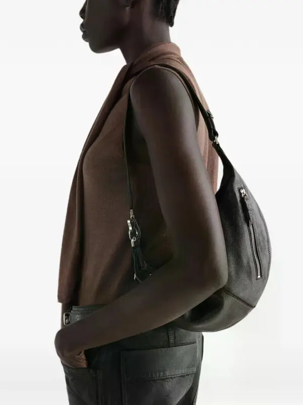 LEMAIRE Mini Quiver Clip Bag In Grained Buffalo Leather - Brown