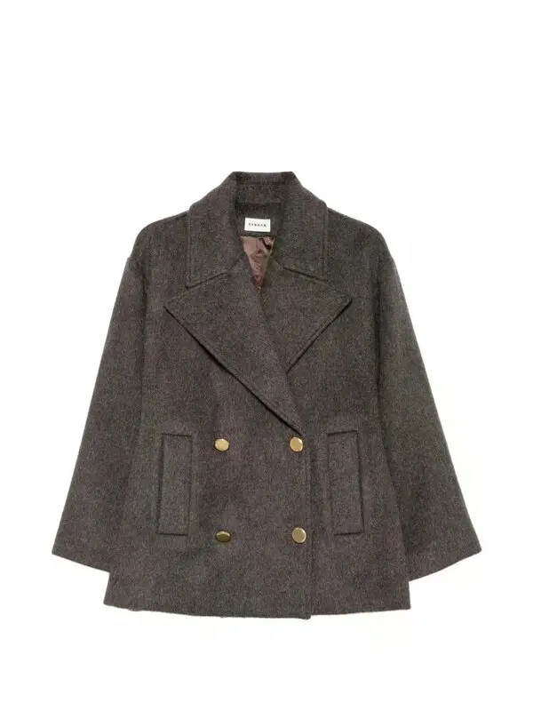 P.a.r.o.s.h Notch-lapel Double-breasted Coat - Brown