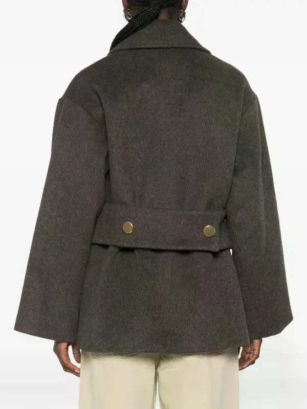 P.a.r.o.s.h Notch-lapel Double-breasted Coat - Brown