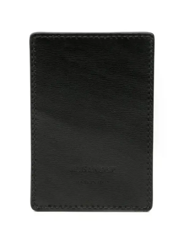 JIL SANDER Magnetic Leather Card Holder