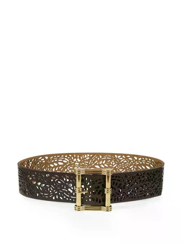 Etro Laser-cut Leather Belt