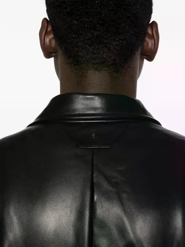 SALVATORE SANTORO Single-breasted Leather Jacket