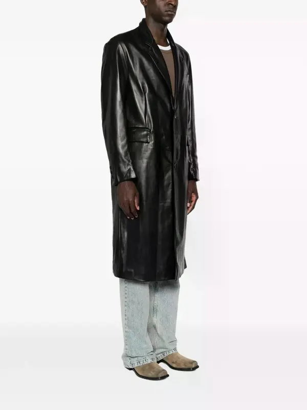 SALVATORE SANTORO Single-breasted Leather Jacket