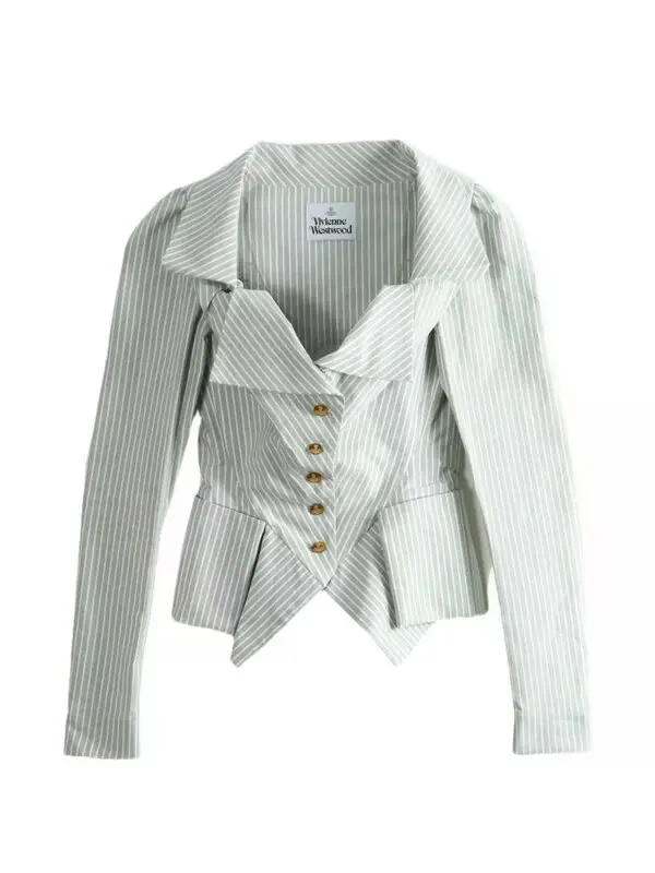 VIVIENNE WESTWOOD Stripe-pattern Peplum-hem Top