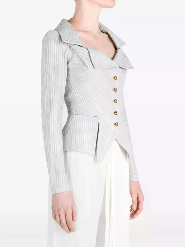 VIVIENNE WESTWOOD Stripe-pattern Peplum-hem Top