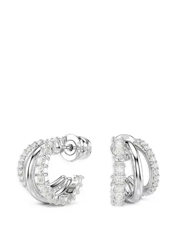 SWAROVSKI Hyperbola Crystal-embellished Multi-hoop Earrings - Silver
