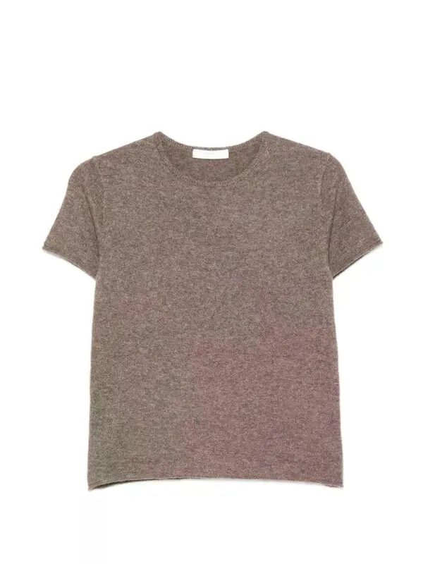 Co Ribbed-trim T-shirt - Brown