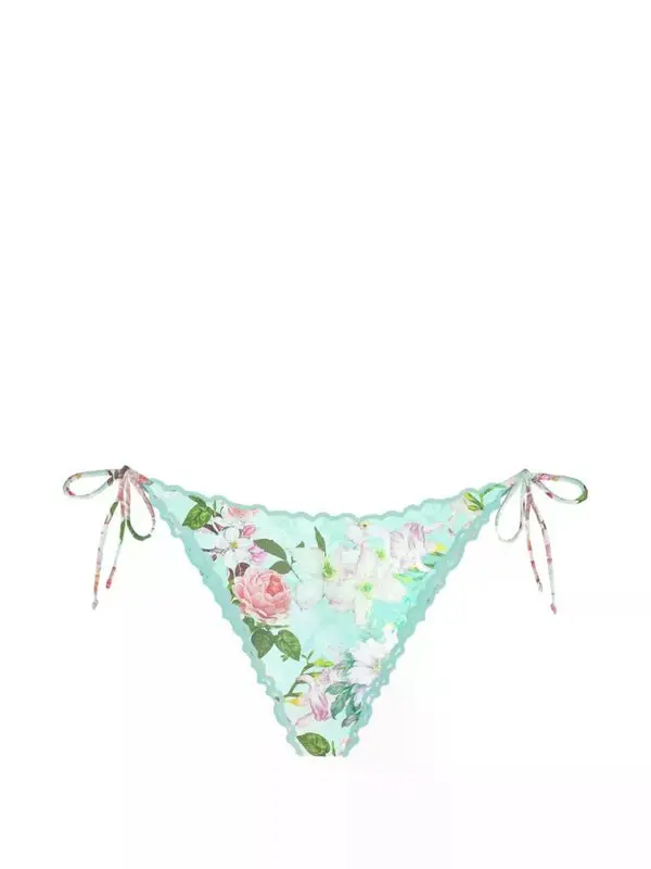 MC2 SAINT BARTH Floral-print Scalloped-edge Bikini Bottoms