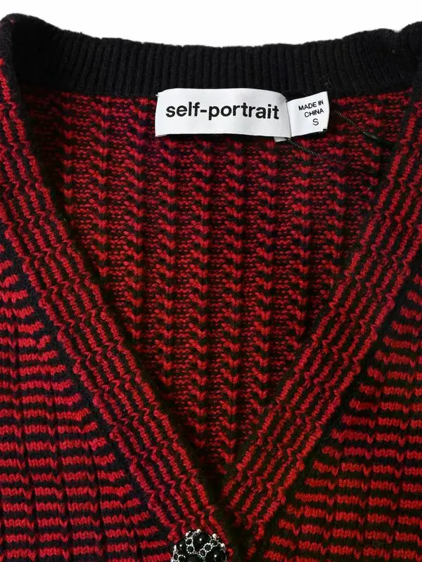 SELF-PORTRAIT Cropped V-neck Sweater