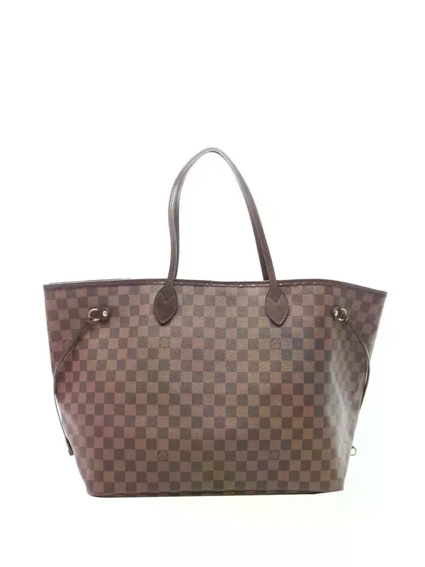 LOUIS VUITTON 2008 Damier Ebene Neverfull Gm Tote Bag - Brown
