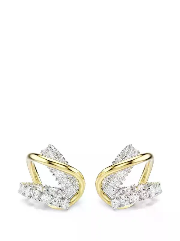 SWAROVSKI Hyperbola Crystal-embellished Twist Ear Cuffs - Gold