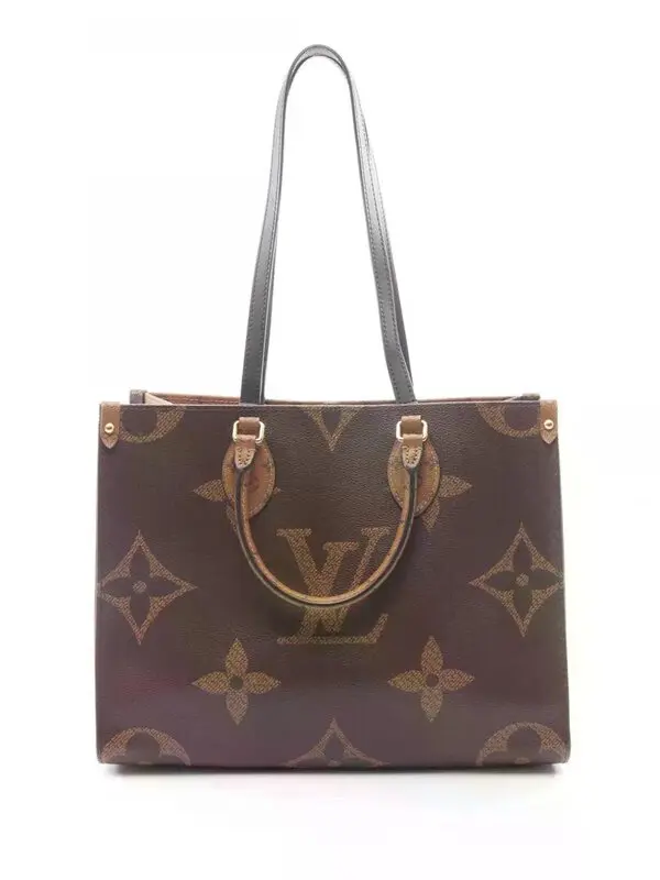 LOUIS VUITTON 2021-2026 Monogram Reverse Giant Onthego Mm Satchel - Brown