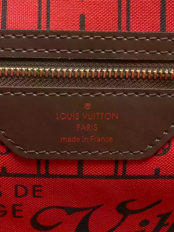 LOUIS VUITTON 2001 Damier Ebene Neverfull Pm Tote Bag