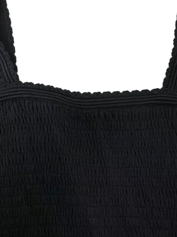 Sandro Square-neck Smocked Dress