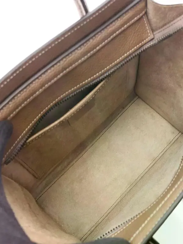 Celine 2010-2026 Nano Leather Luggage Tote Satchel