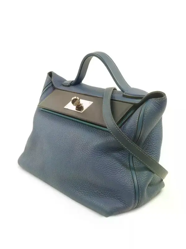 Hermès 24/24 Leather Tote Bag - Blue