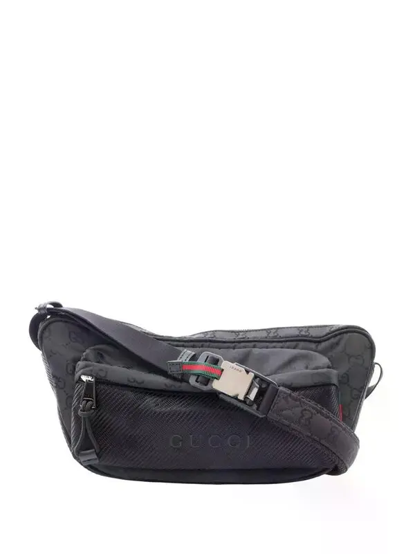 Gucci 2016-2026 Gg Nylon Web Belt Bag - Black