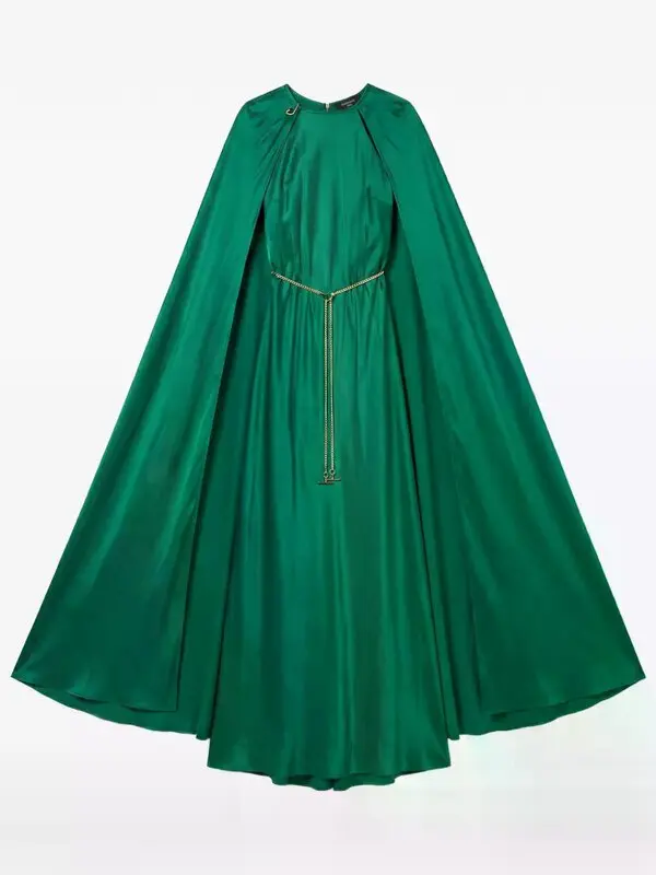 DANAME Cape-style Chain-belt Maxi Dress