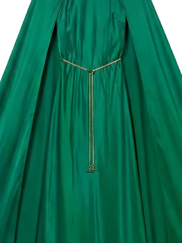 DANAME Cape-style Chain-belt Maxi Dress