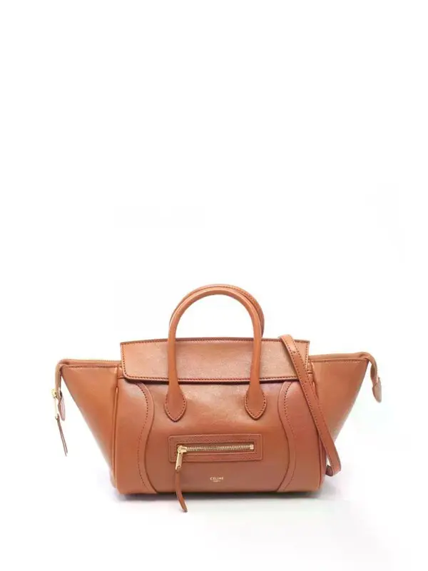 Celine Small Calfskin Little Luggage Top Handle Bag Satchel - Brown