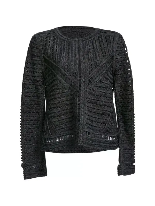 Maje Verone Crochet Jacket - Black