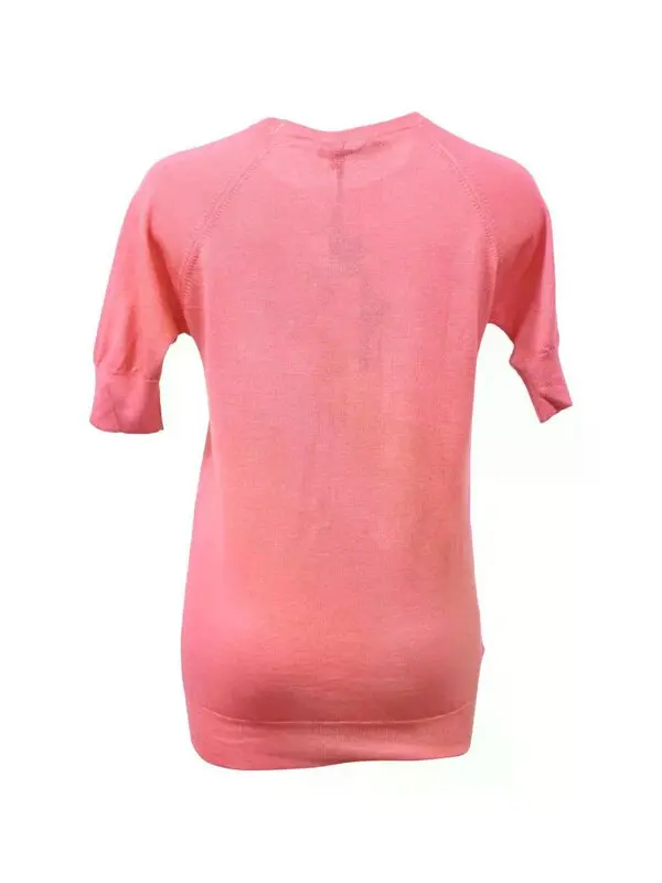 Prada Knitted Short-sleeve Sweater