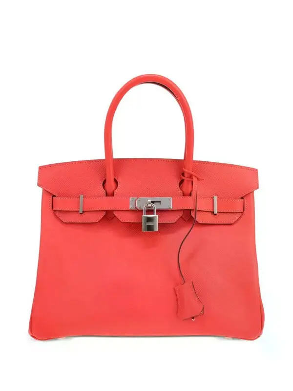 Hermès 2015 30 Birkin Leather Handbag - Red