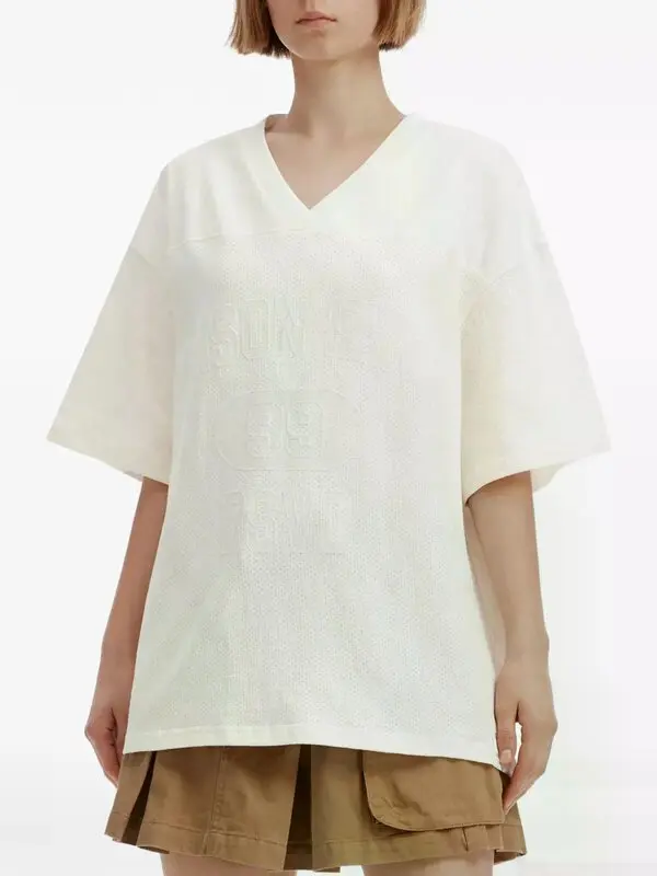 Izzue Logo-embossed Mesh-panel T-shirt