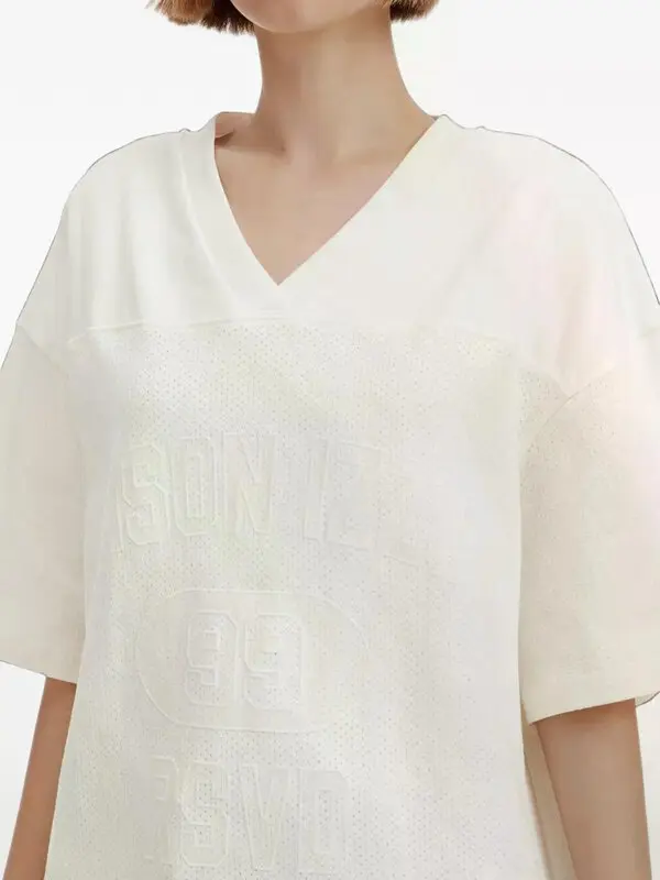 Izzue Logo-embossed Mesh-panel T-shirt