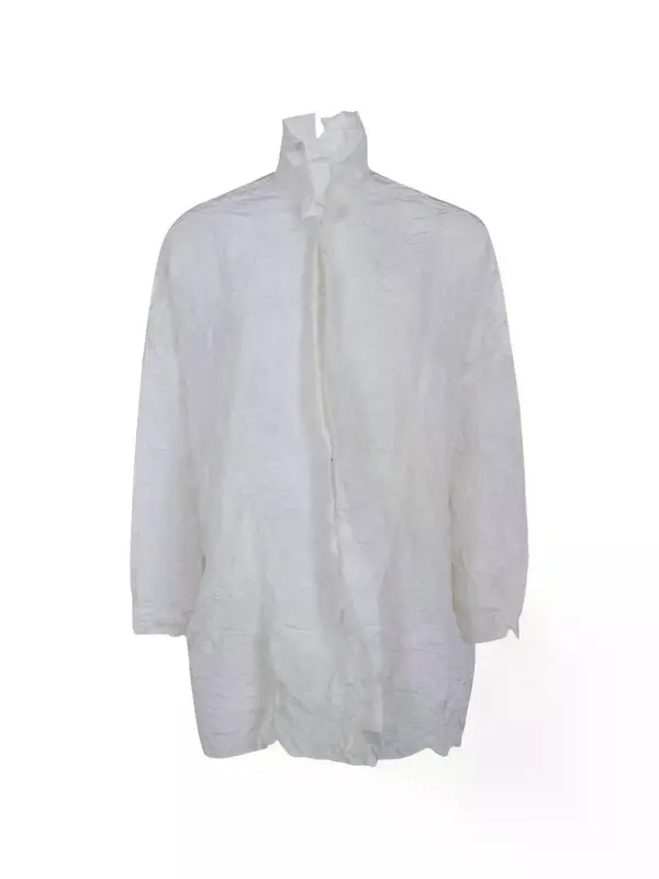 DANIELA GREGIS Crinkled-finish High-neck Shirt