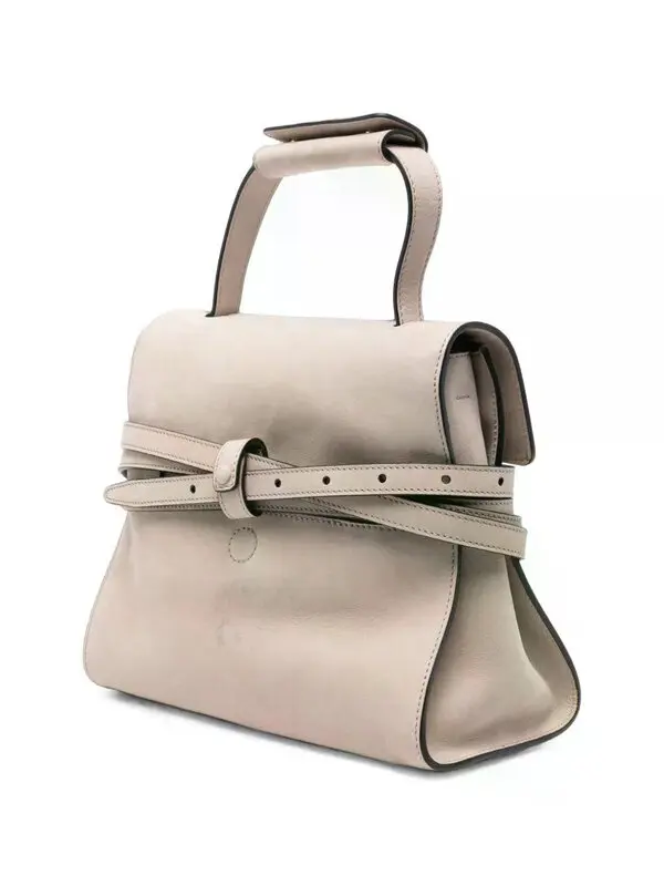 Moschino Belt-detail Leather Shoulder Bag - Neutrals