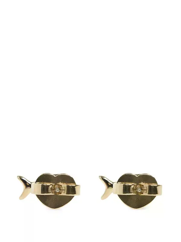 Kate Spade New York Crystal-embellished Fish-motif Earrings - Gold