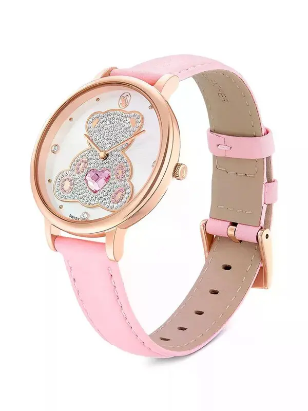 SWAROVSKI Crystal Teddy Watch - White