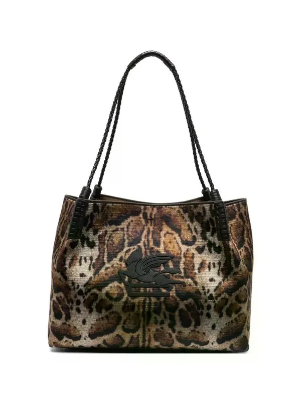 Etro Libra Leopard-print Velvet Tote Bag