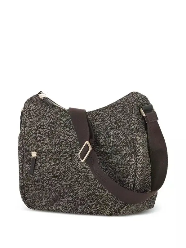 Borbonese B-club Luna Op-printed Shoulder Bag - Brown