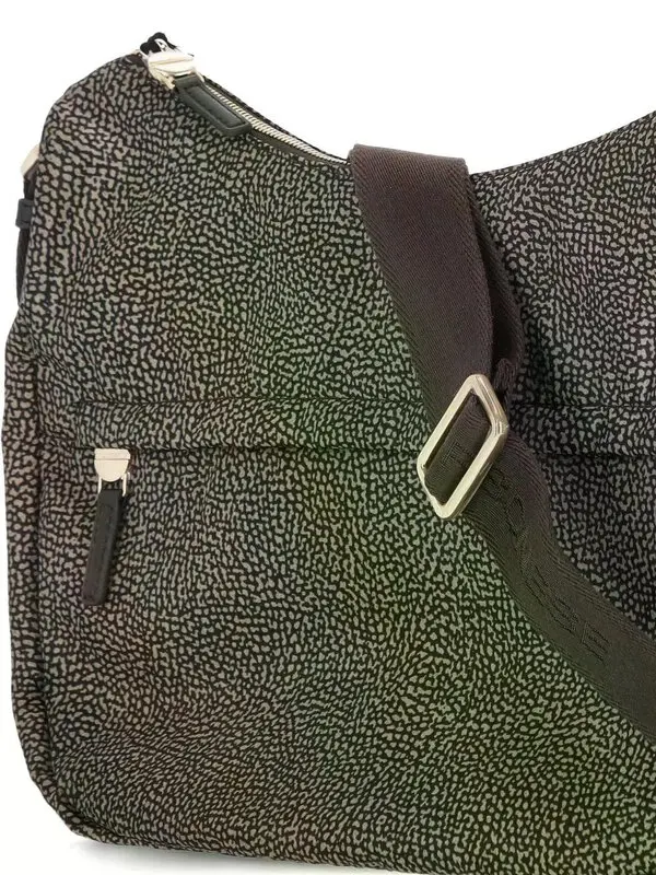 Borbonese B-club Luna Op-printed Shoulder Bag - Brown