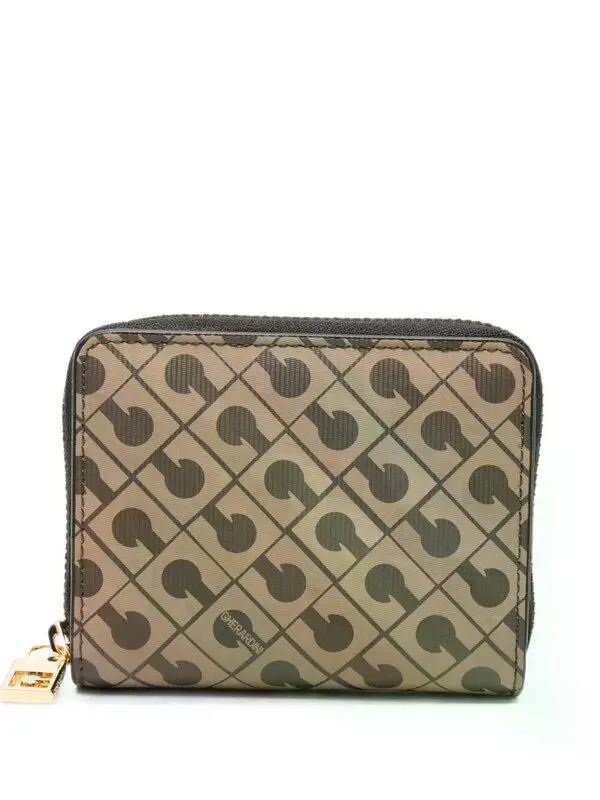 GHERARDINI Millerighe Logo-print Zip-around Wallet - Neutrals