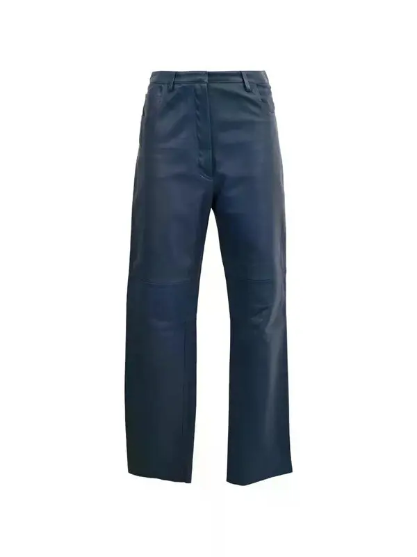 Celine 2010s High-waisted Leather Trousers
