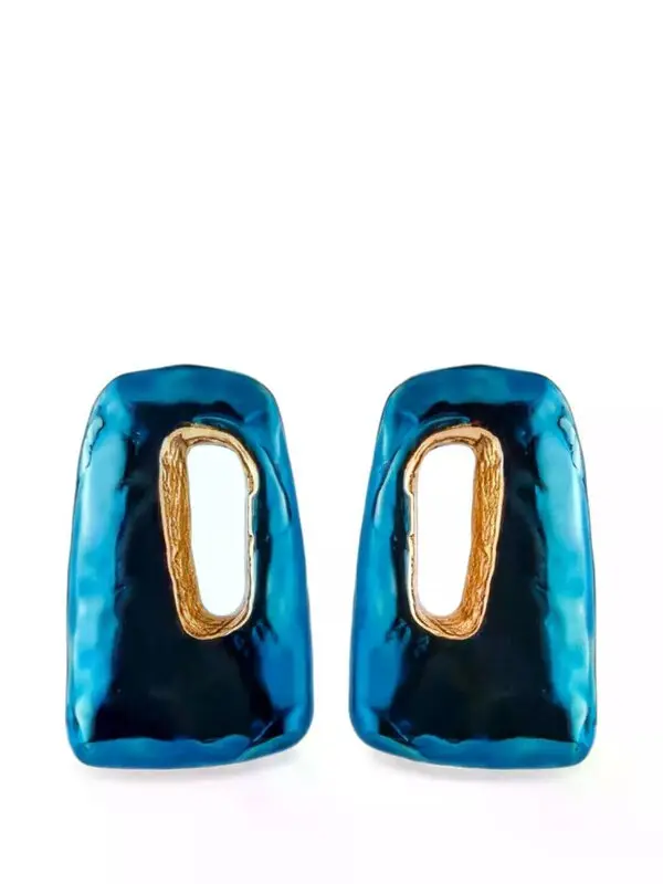 Marni Astral Enamel Earrings - Gold