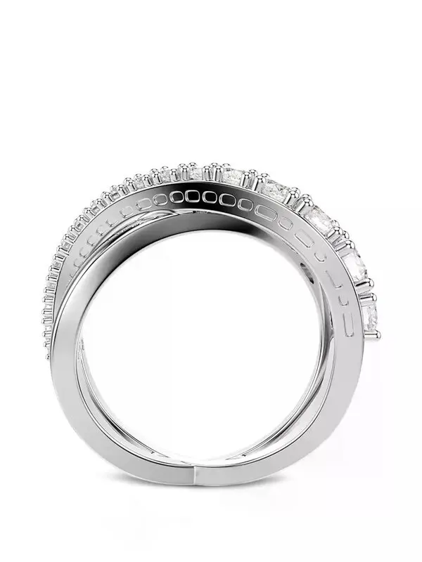 SWAROVSKI Hyperbola Crystal-embellished Crossover Rings - Silver