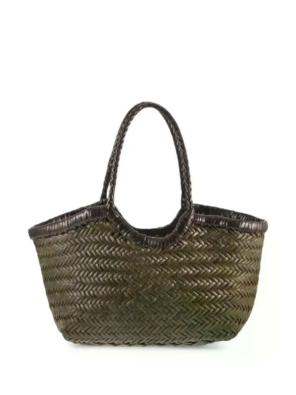 Dragon Nantucket Woven Leather Tote Bag