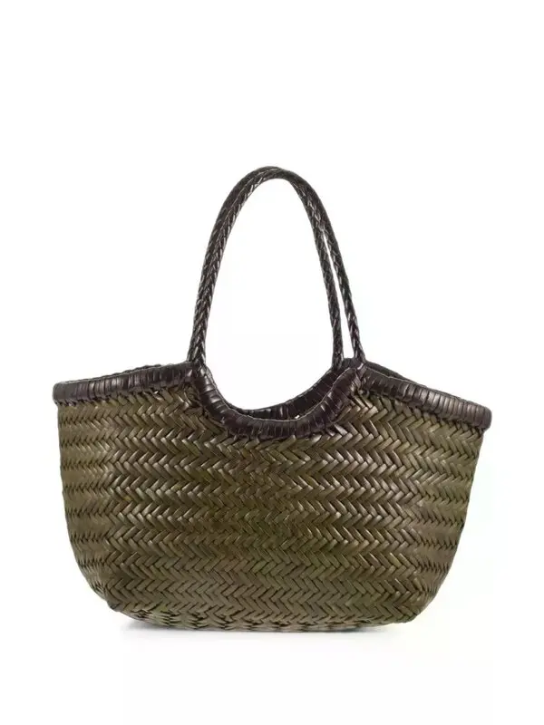 Dragon Nantucket Woven Leather Tote Bag