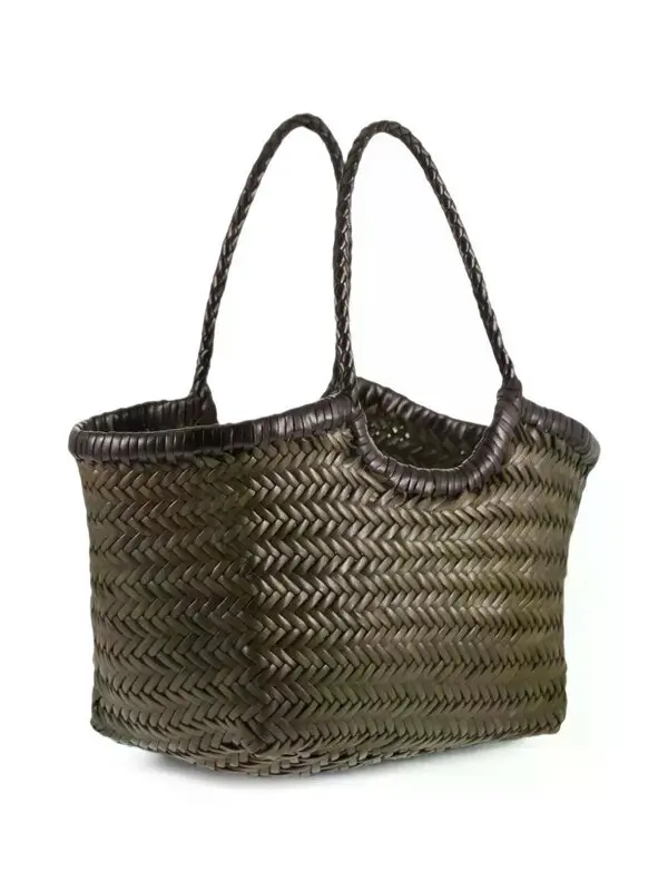 Dragon Nantucket Woven Leather Tote Bag
