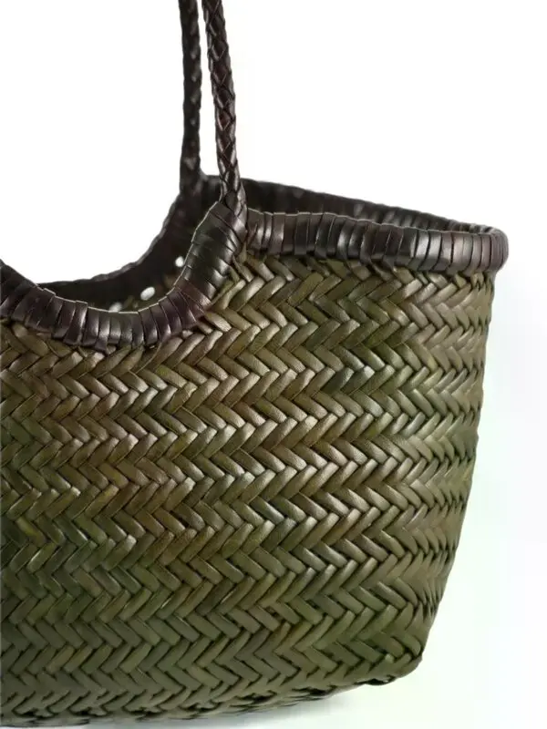 Dragon Nantucket Woven Leather Tote Bag